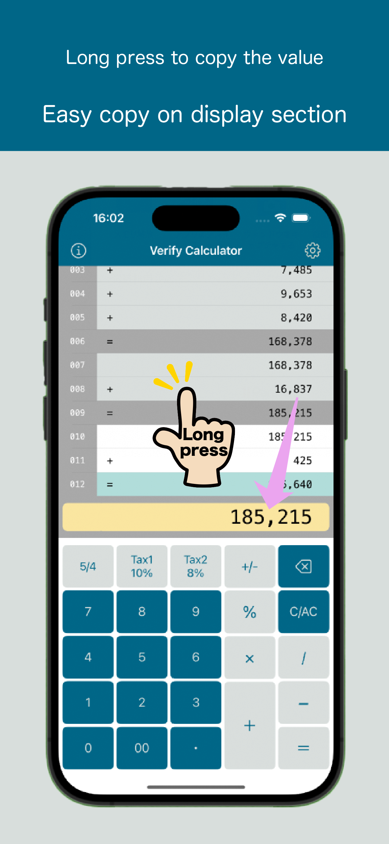 VerifyCalculator An app that allows you to quickly calculate ...